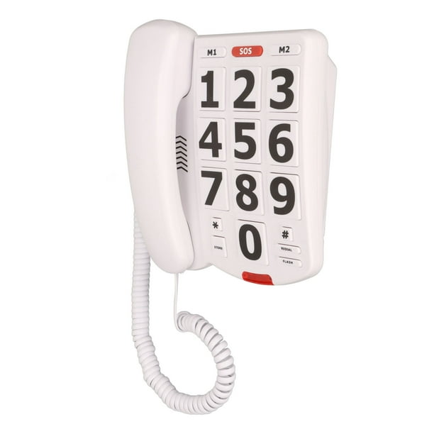 Big Button Telephone, Speed Dial Memory Senior Landline Energy Saving ...