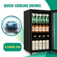 WANAI Compact Beverage Cooler 125 Can Mini Fridge with Temp Control ...