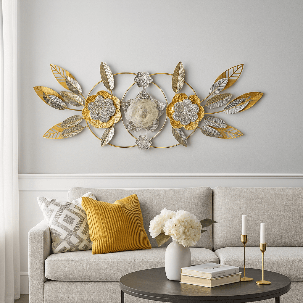 Click here for Accent Collection Large Gold Metal Wall Decor With... prices