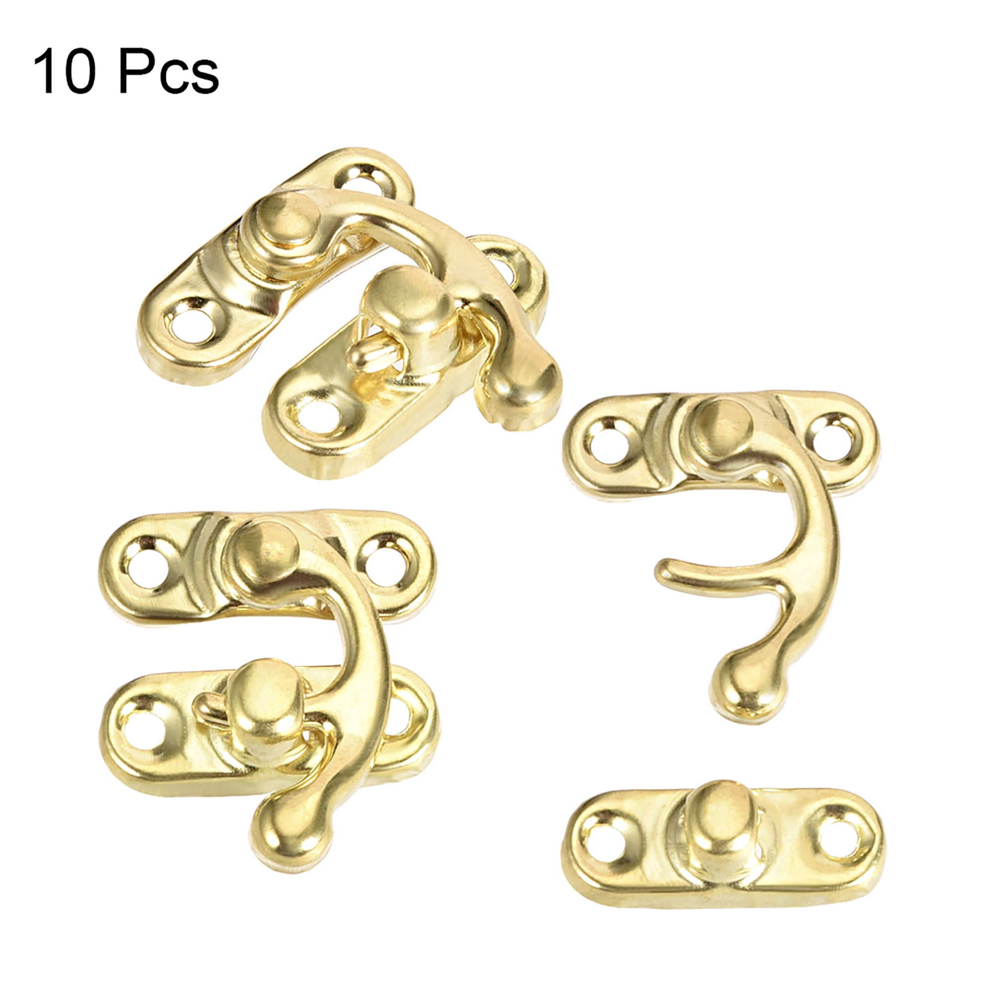 Antique Right Latch Hook Hasp, 26 mm Swing Arm Latch Golden 10 Pcs w ...