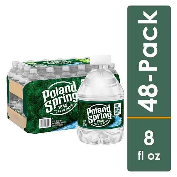 Poland Spring 100% Natural Spring Water, 8 Fl Oz, 48 Count Bottles ...