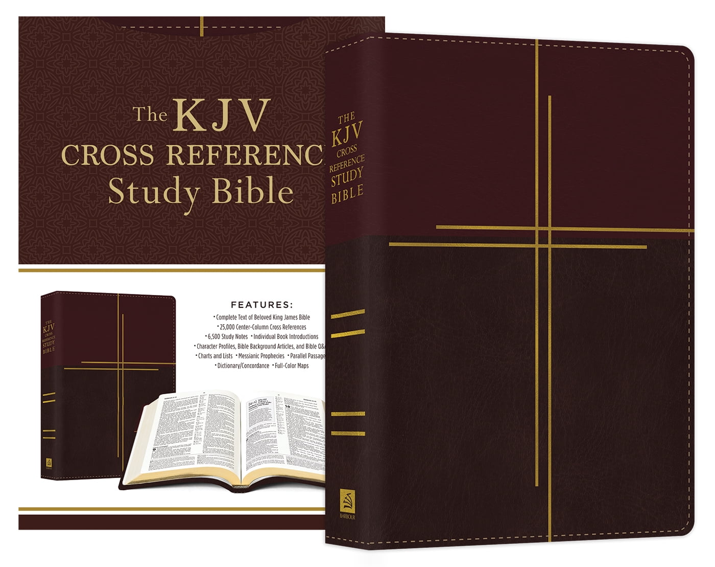 KJV Cross Reference Study Bible Compact [Mahogany Cross] (Paperback ...