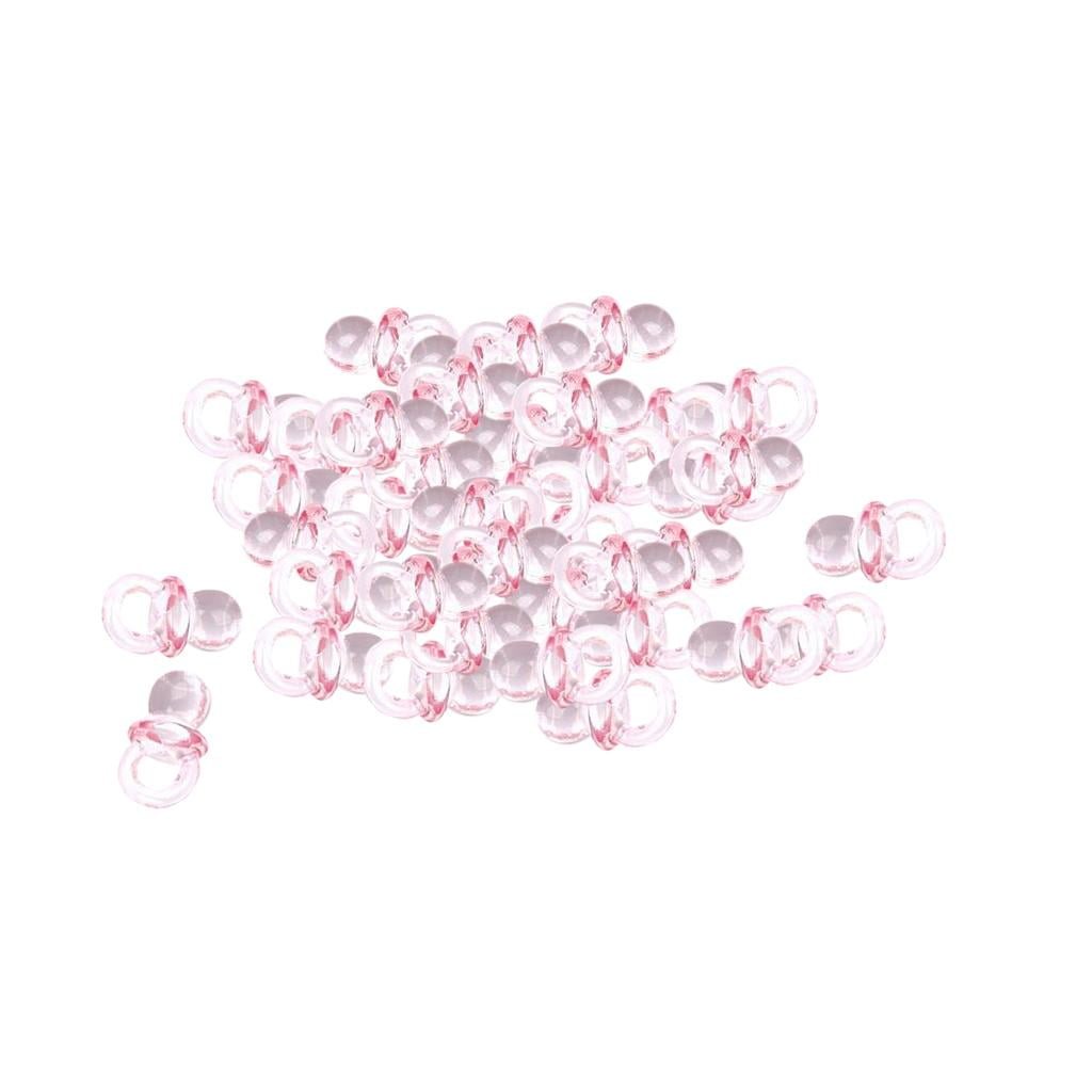 50pcs Rosa Mini Simulado Chupete Para La Decoración De La Torta Del ...