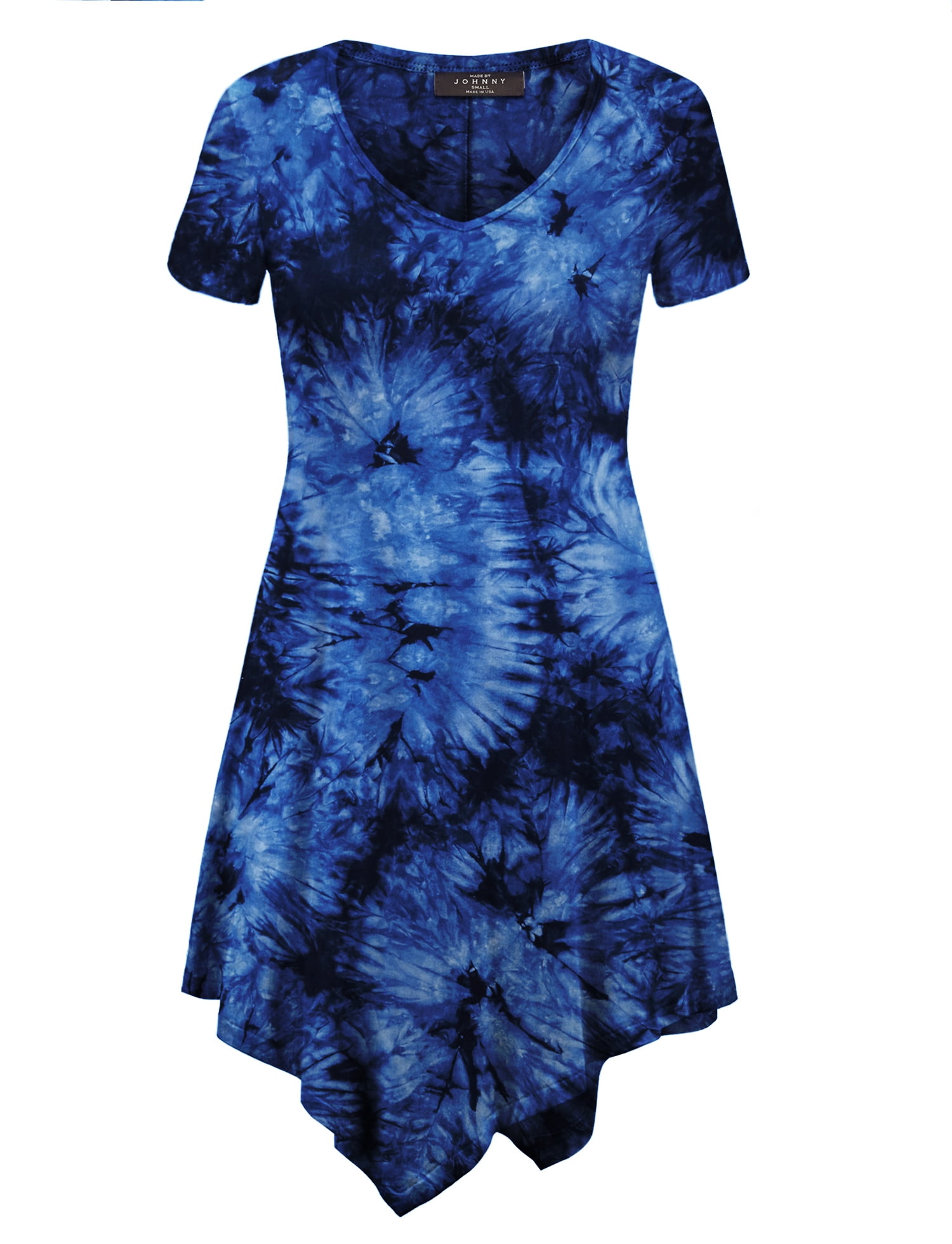 Made by Johnny Women's Short Sleeve All Over Tie-Dye Tunic Top XXXL ...