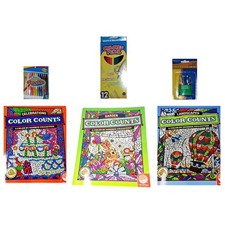 MindWare Color Counts Landscapes/Gardens/Celebrations Coloring Books ...