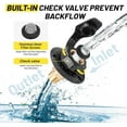 RV City Water Inlet with Check Valve, Lead-free Brass RV Fresh Water ...