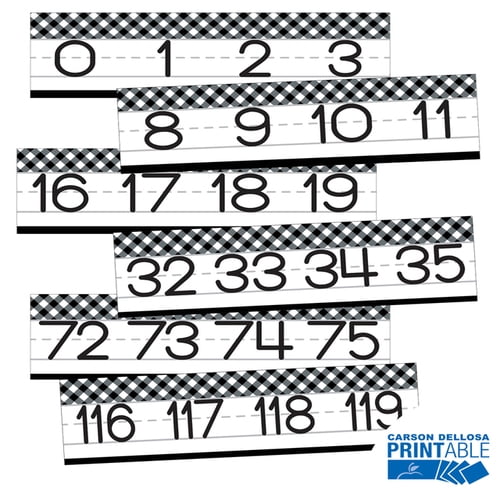 Woodland Whimsy Number Line 0 120 Printable Bulletin Board Set Grade Pk