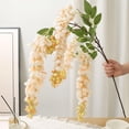 Artificial Wisteria Hanging Flower Garland Champagne 4-pack 47.2-inch ...