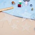 6Pcs 6 Styles Acrylic Star Template Clear 23.5~150x24.5~150x2mm Hole: 1 ...