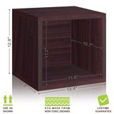 Way Basics Eco Stackable Storage Cube and Cubby Organizer, Espresso ...