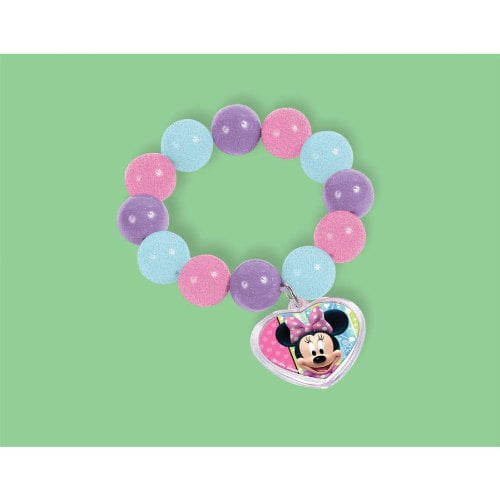 Amscan 396406 Disney Minnie Mouse Bead Bracelet Kids Accessories (1 ...