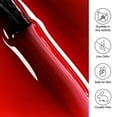 Gellen Jelly Gel Nail Polish, 18ML Sheer Hot Red Gel Polish UV Light Soak off Translucent Nail ...