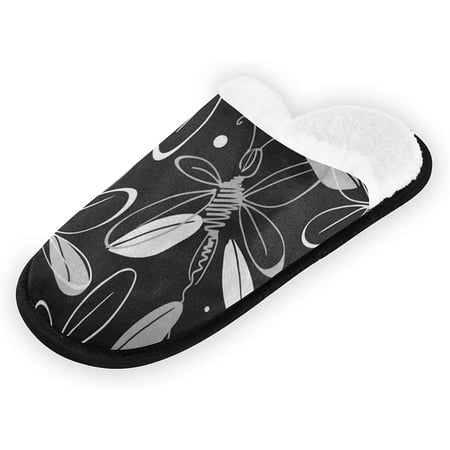 Flying Dragonflies with wings in Black White Vintage Retro Style Fuzzy ...