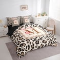 Catabedysis Wild Leopard Print 7-Piece Twin Bedding,Brown Letter M ...