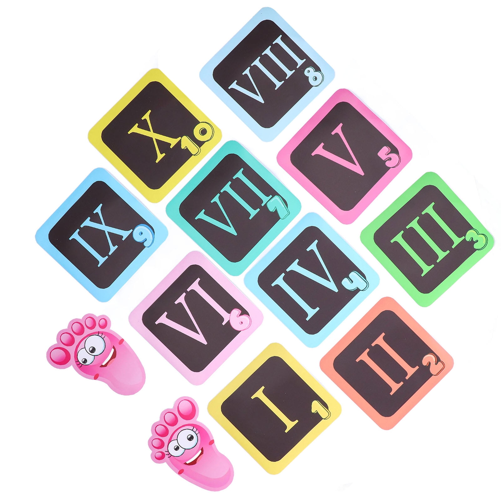 Pegatinas de pared con números de PVC para el suelo, 12 unidades/juego ...