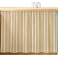 Brown Beige Striped Small Cabinet Curtains 11"W x 13"L, Farmhouse ...
