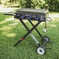 Razor Griddle Portable 3 Burner 30,000 BTU Gas Grill & Griddle Cart w ...