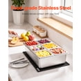 VEVOR Countertop Food Serving Display Container, Stainless Steel Food ...