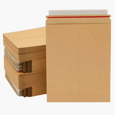 PSBM Rigid Mailers, 7x9 Inch, 100 Pack, Brown Cardboard Shipping ...