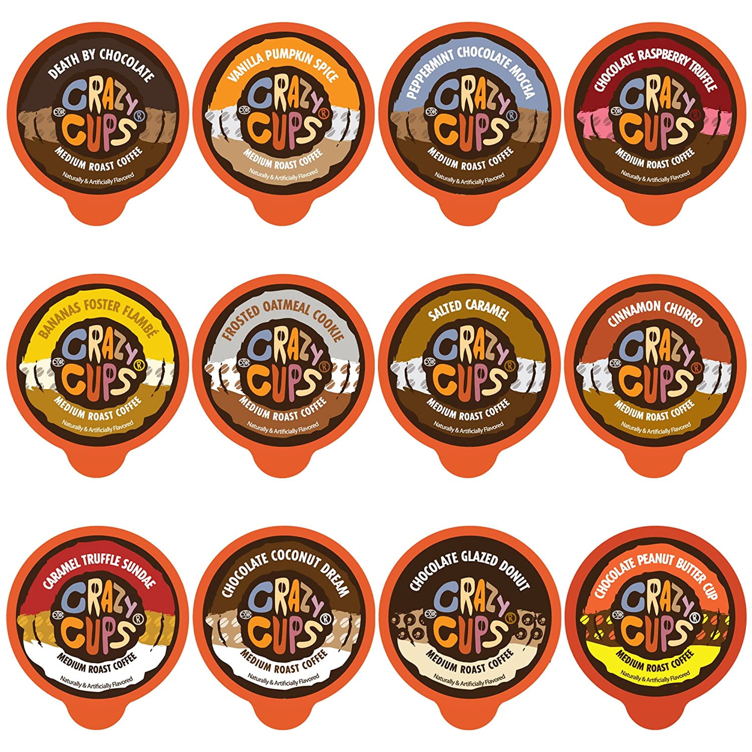 Crazy Cups Flavored Coffee Pods Variety Pack - Coffee Flavors and ...