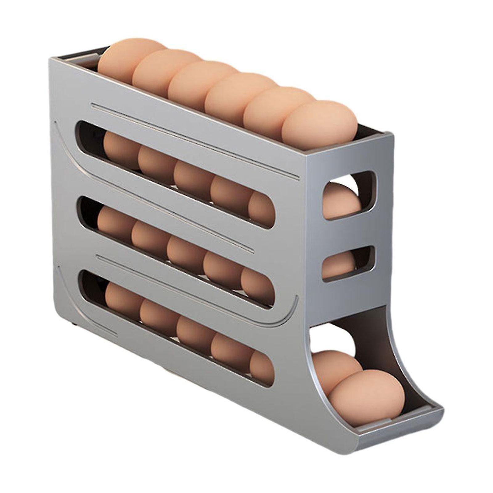 Egg Dispenser Removable Egg Storage Box 4 Tier Egg Holder Automatic ...