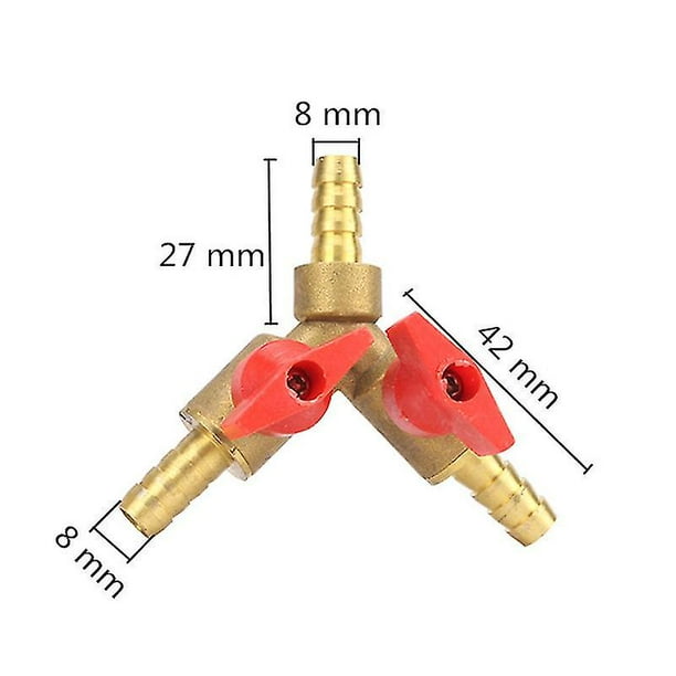 8mm 10mm Barbed Connection Y Shape Brass Valve Irrigation Water Pipe ...