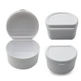 White Denture Box with Inner Net,1Pc Denture Box,Denture Bath Box Case ...