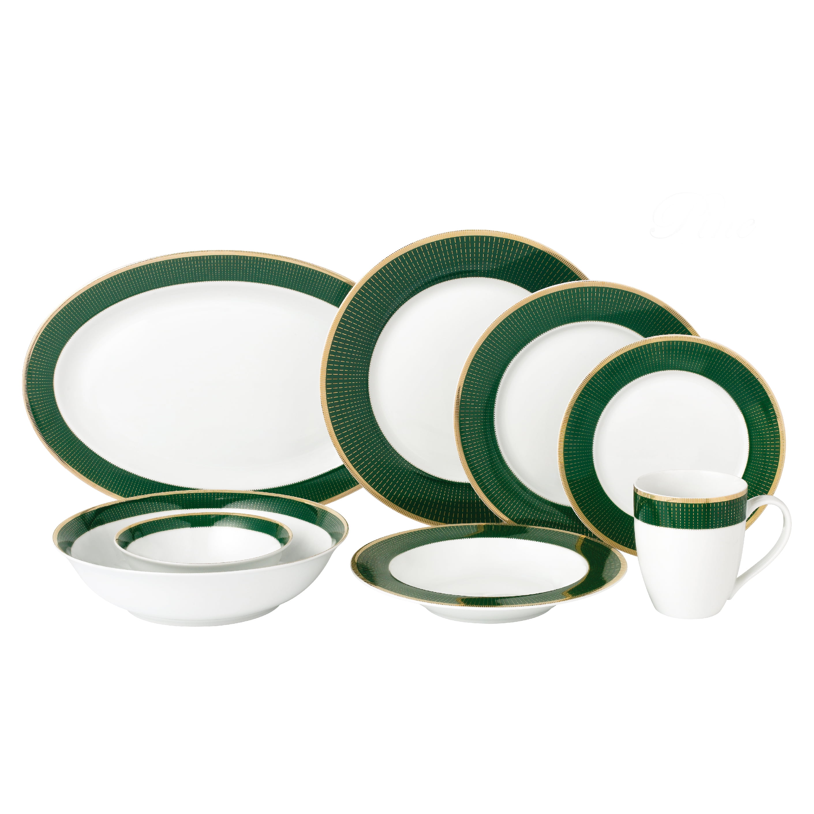 Stylish and Elegant 50 Pieces Bone China Dinnerware Set Service for ...