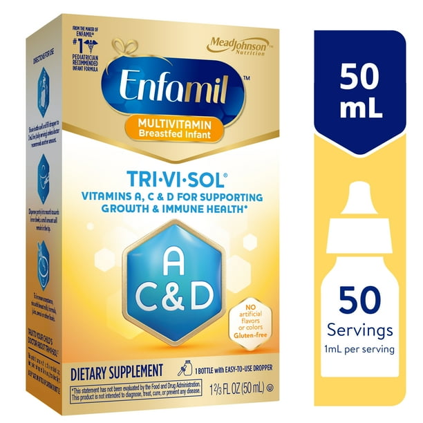 Enfamil Tri-Vi-Sol Vitamin A, C & D Multi-Vitamin Drops for Infants ...