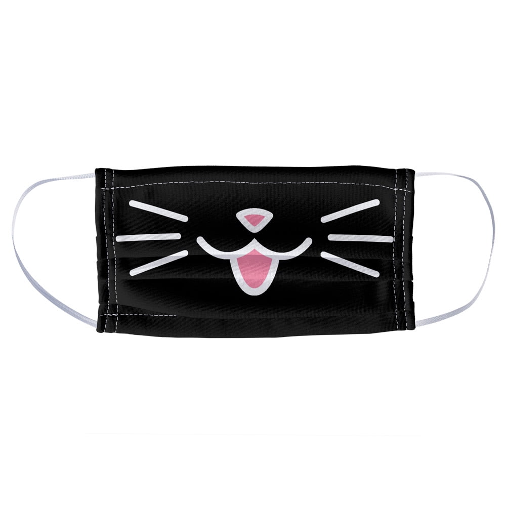 Smiling Cat Simple 1-Ply Reusable Face Mask Covering, Unisex - Walmart.com