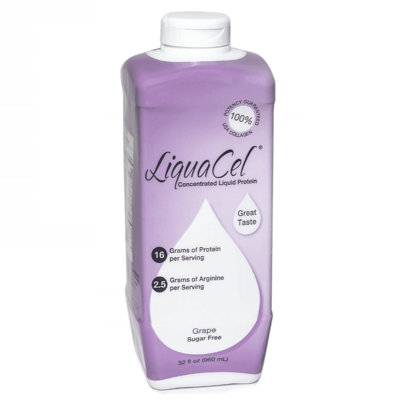 Liquacel Concentrated Liquid Protein, Sugar Free, Concord Grape, 32 Oz ...