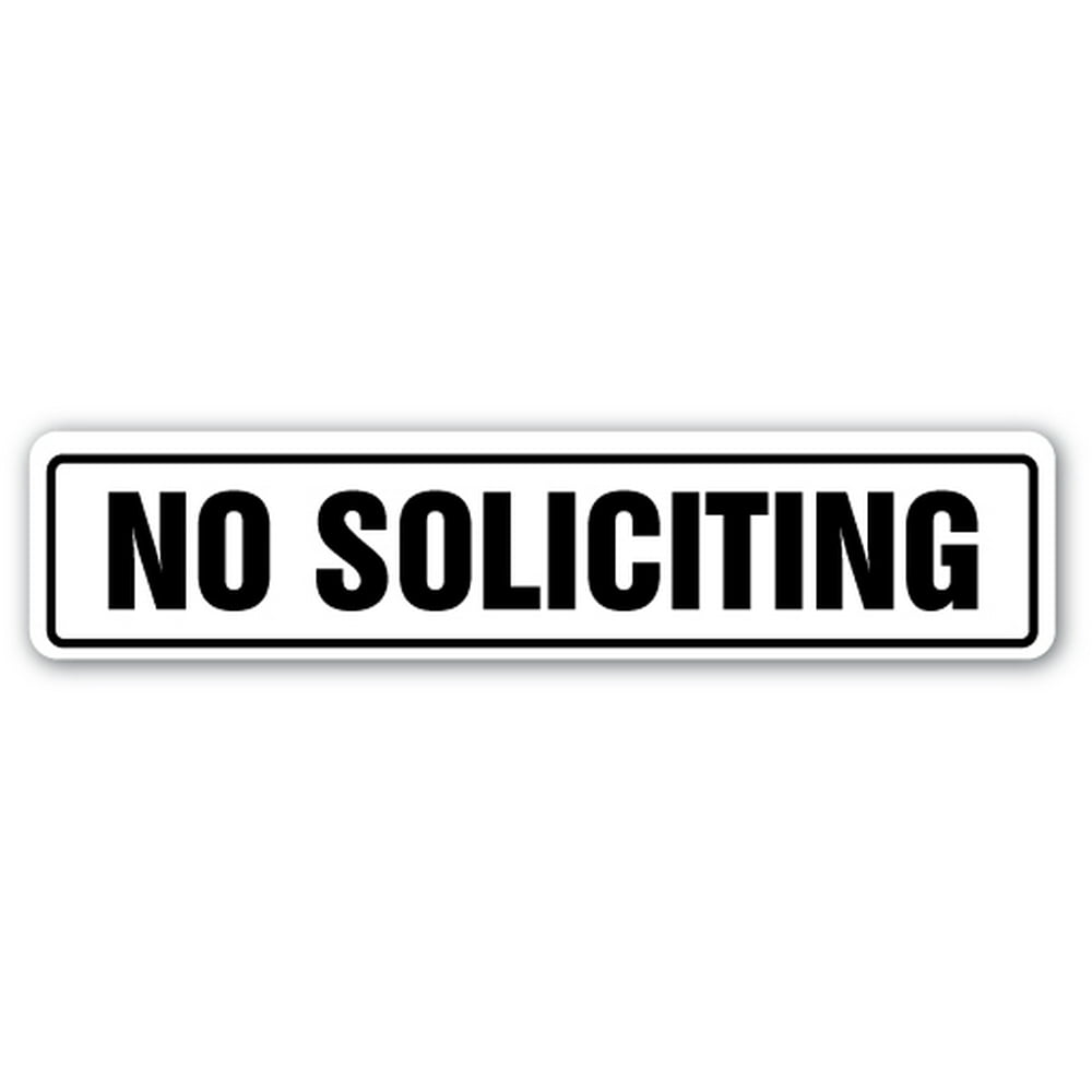 NO SOLICITING Aluminum Street Sign SOLICITING Metal Sign solicitation ...