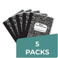 Rosmonde Graph Paper Composition Notebook, 5 Pack, 200 Pages (100