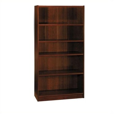 Pemberly Row Wooden 5 Shelf Wood Bookcase in Washington Cherry Finish ...