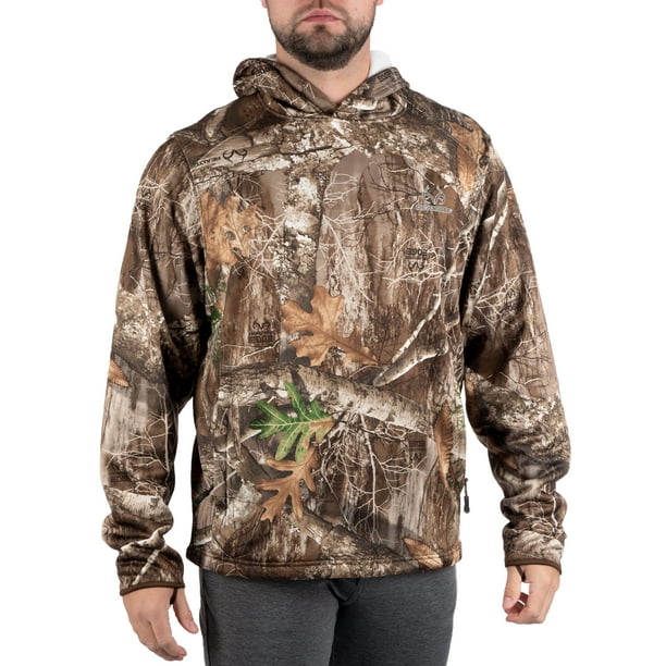 Men's Camo Hunting Performance Hoodie Pullover Sweatshirt by Realtree ...