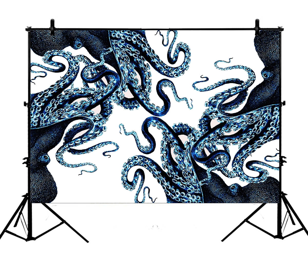 GCKG 7x5ft Octopus Photography Backdrop,Blue Octopus Polyester ...