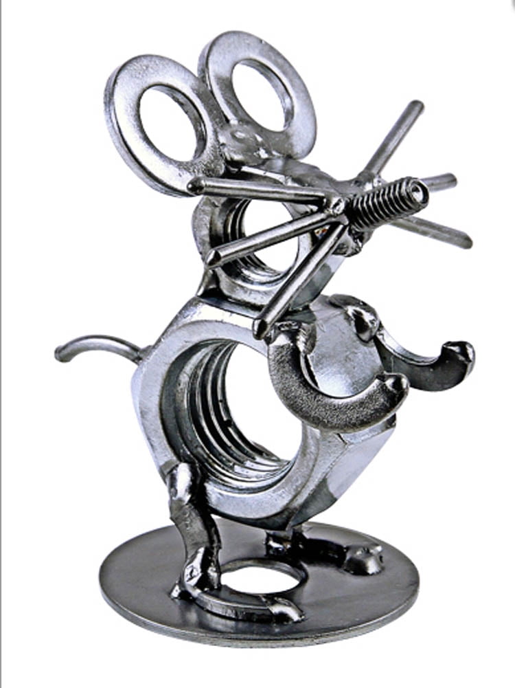 The Handcrafted - Recycled Metal Art - Mouse - Walmart.com