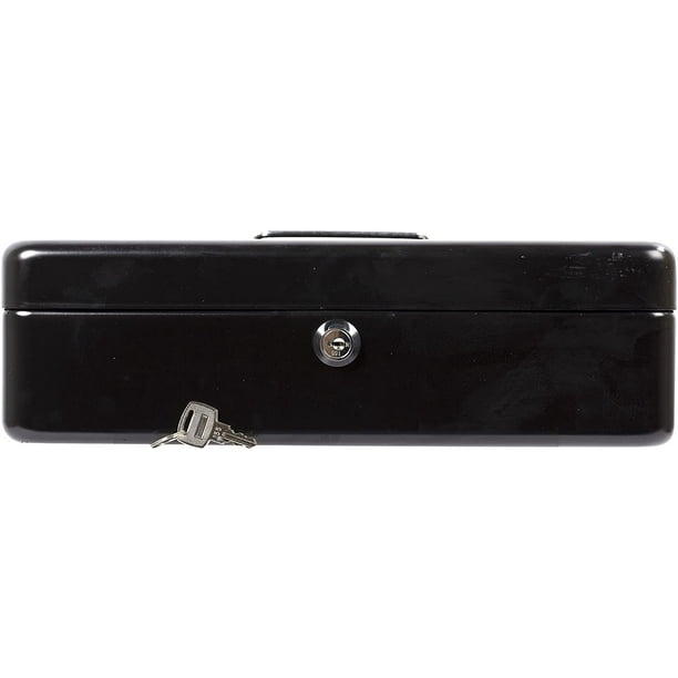 Office Works Heavy Duty Cash Box, 12 x 9.5 x 3.5 inches, Black - Walmart.ca