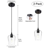 1-Light Modern Pendant Light, Adjustable Industrial Hanging Fixture ...
