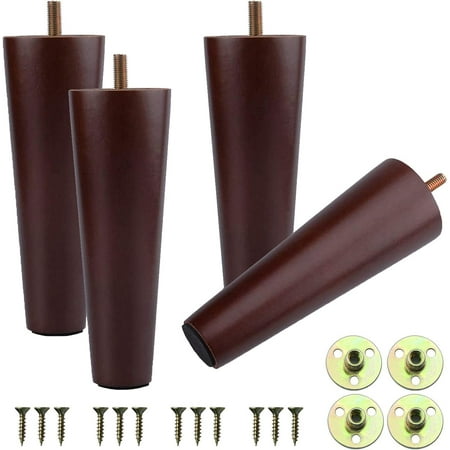 Furniture Legs 8 Inch Wooden Chair Legs, Round Solid Wood Furniture ...