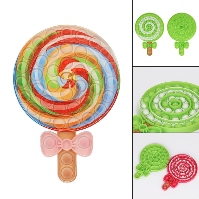 Desktop Pop Fidget Toy Lollipop Shaped Sensory Toy Bubble up to Relieve ...