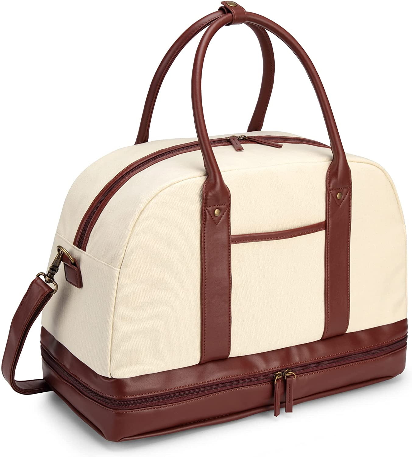 MURMUREY Weekender Bags for Women Canvas Duffle Bag with Shoe ...