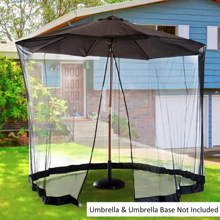 7.5ft Umbrella Table Screen Mosquito Bug Insect Net Outdoor Patio Black ...
