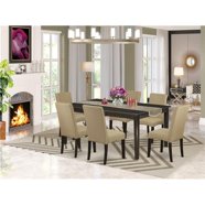 7 Piece Capri Kitchen Furniture Set - Mahogany & Dark Khaki - Walmart.com