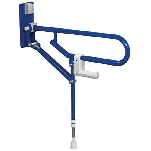 ARC GB1830-WH Fold-Up Support Grab Bar with Adjustable Leg, Available ...