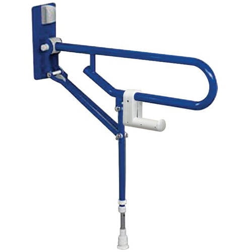 ARC GB1830-WH Fold-Up Support Grab Bar with Adjustable Leg, Available ...