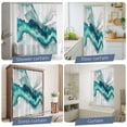 Abstract Blue Marble Texture Shower Curtain Set, Waterproof Shower ...