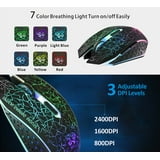 TENMOS Wireless RGB Mouse, Rechargeable Silent Optical Mouse, USB ...