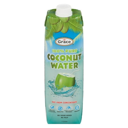 Eau de coco 100 % pure de Grace, 1L Bouteille Eau de coco 100 % pure de ...