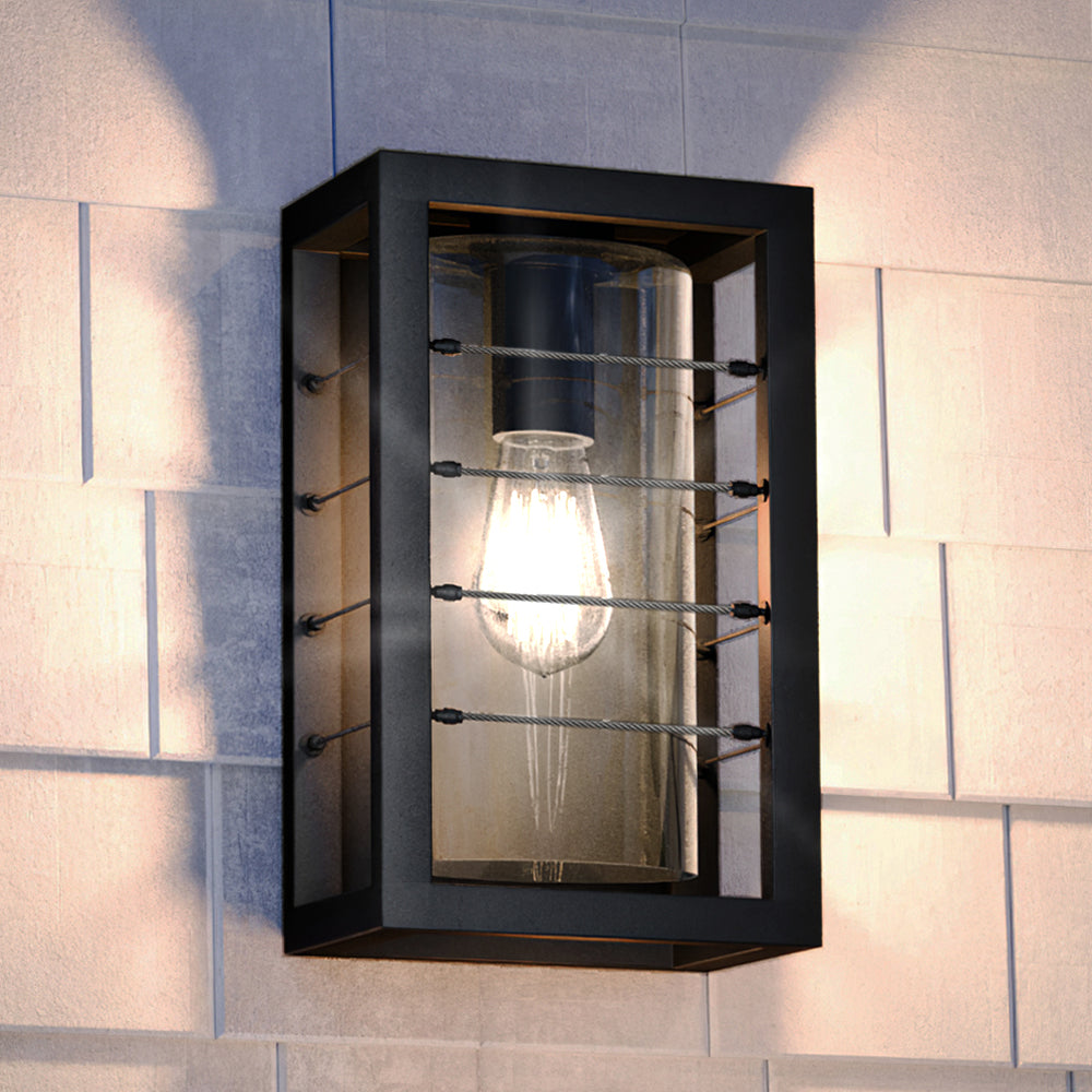 Luxury Modern Outdoor Wall Sconce, 13.00''H x 7.00''W, with Minimalist ...